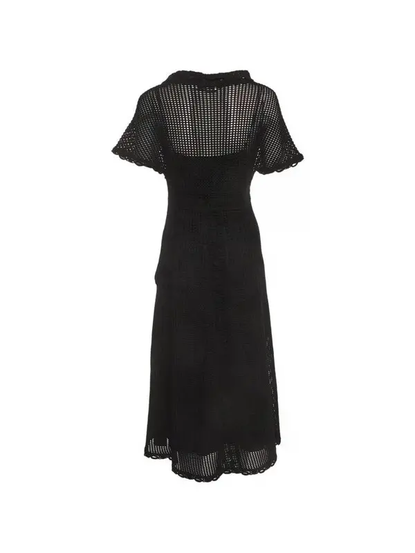 Dior Crochet V-neck Midi Dress