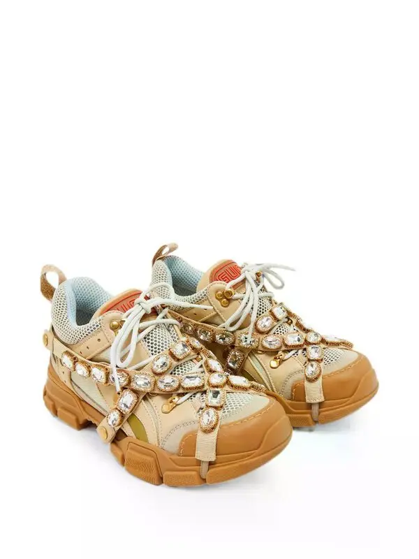 Gucci Flashtrek Crystal-embellished Sneakers