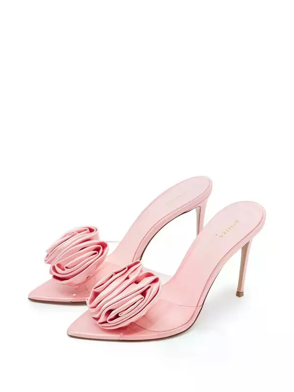 LE SILLA Rosette Detail Pointed-toe Stiletto Sandals - Pink