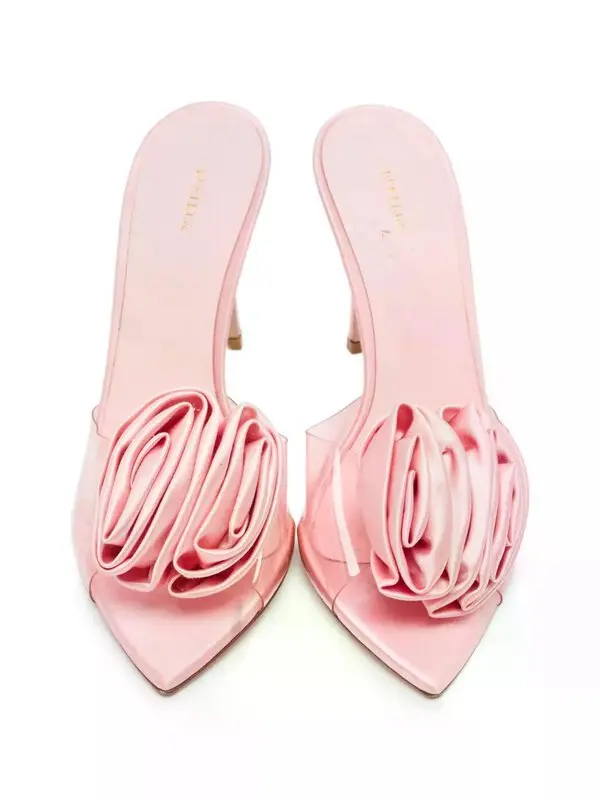 LE SILLA Rosette Detail Pointed-toe Stiletto Sandals - Pink