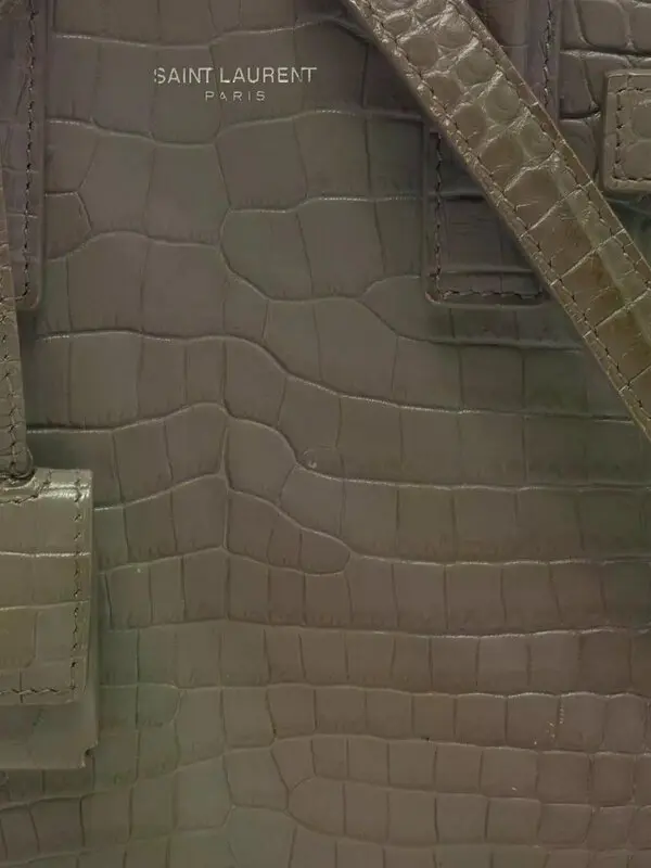 Saint Laurent Sac De Jour Crocodile-embossed Tote Bag