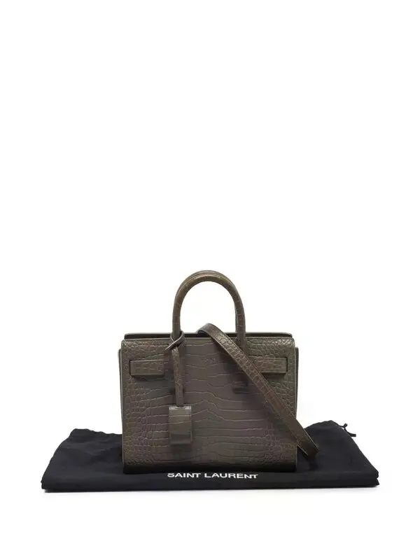 Saint Laurent Sac De Jour Crocodile-embossed Tote Bag