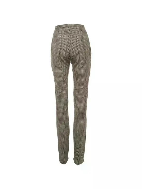 Balenciaga Plaid Ankle Zip Trousers - Neutrals