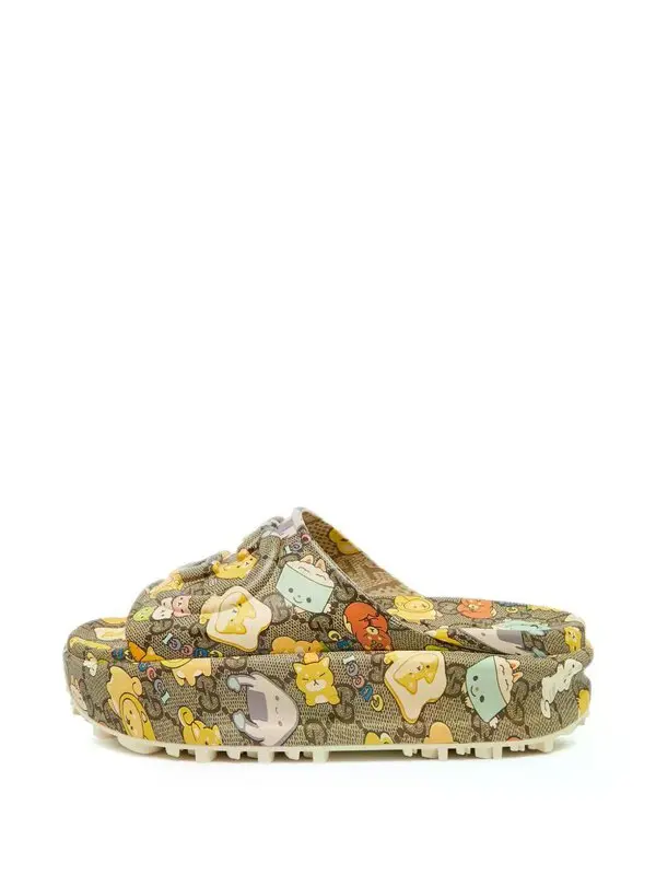 Gucci Pikarar Gg Supreme Platform Sandals