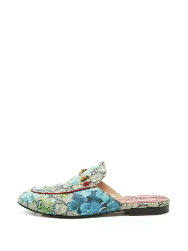 Gucci Princetown Gg Blooms Canvas Mules
