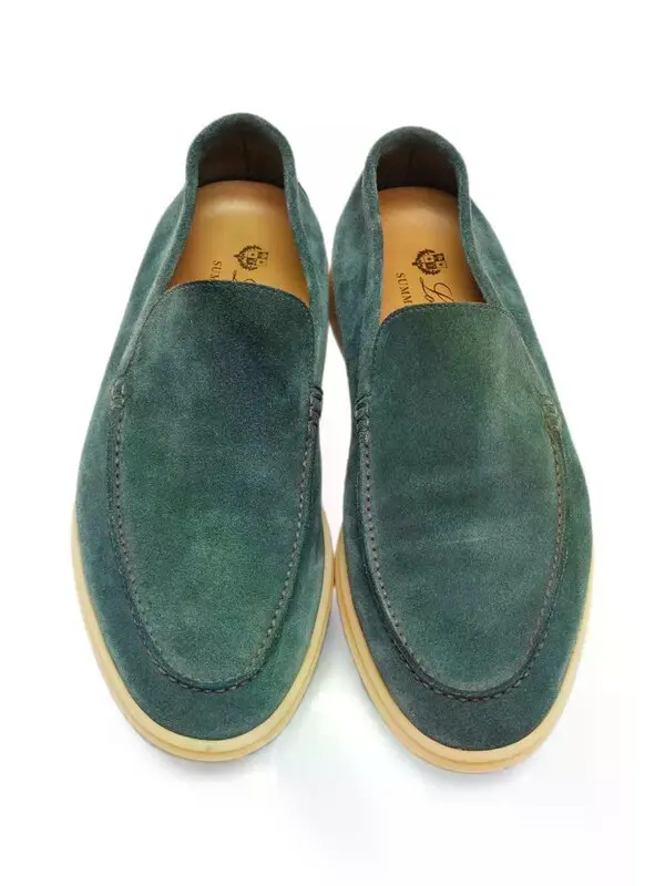 Loro Piana Summer Walk Loafers - Green