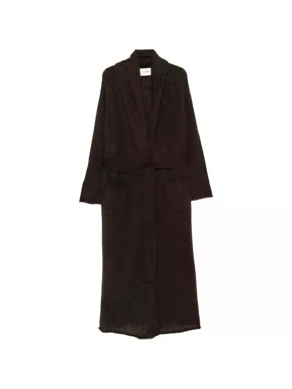 Andamane Belted Shawl-collar Cardigan