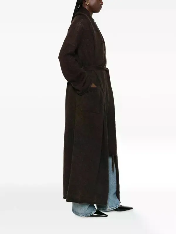 Andamane Belted Shawl-collar Cardigan