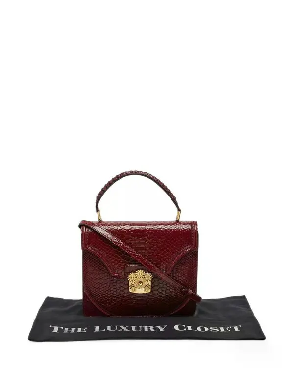 Alexander McQueen Python-embossed Crystal-embellished Tote Bag