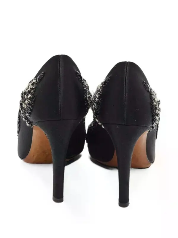 Moschino Embellished Satin Stiletto Pumps
