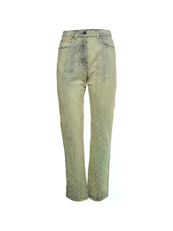Gucci Gg Jacquard Straight-leg Jeans