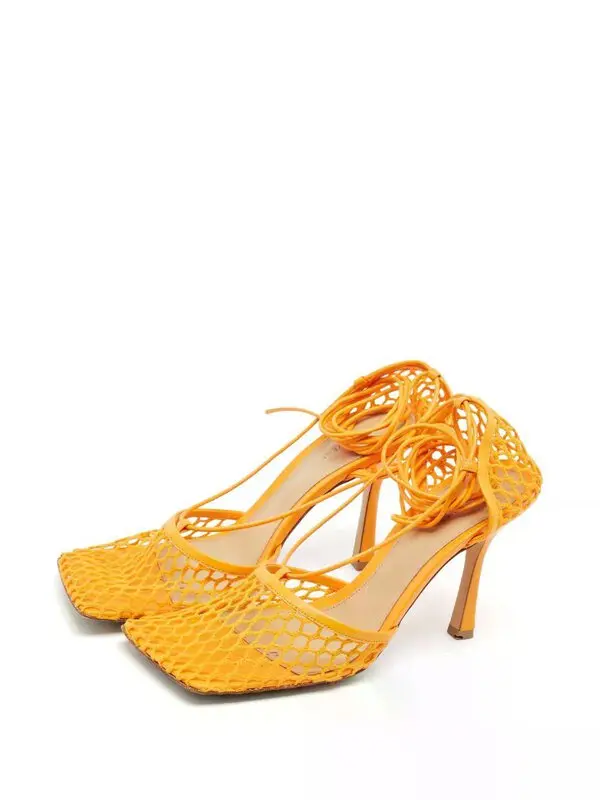 Bottega Veneta Stretch Square-toe Sandals With Tie Fastening