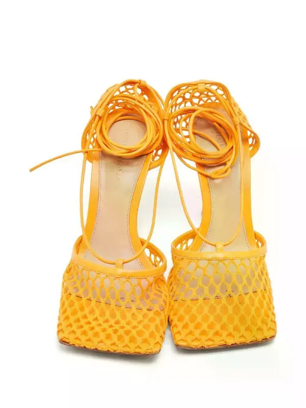 Bottega Veneta Stretch Square-toe Sandals With Tie Fastening