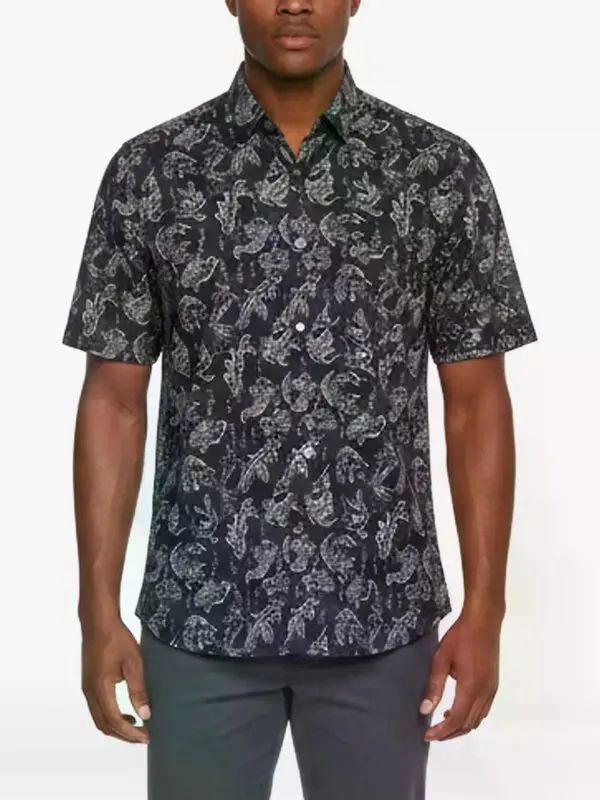 LANVIN Koi-fish Printed Short-sleeved Shirt
