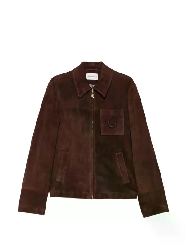 Drole De Monsieur Suede Logo-patch Jacket