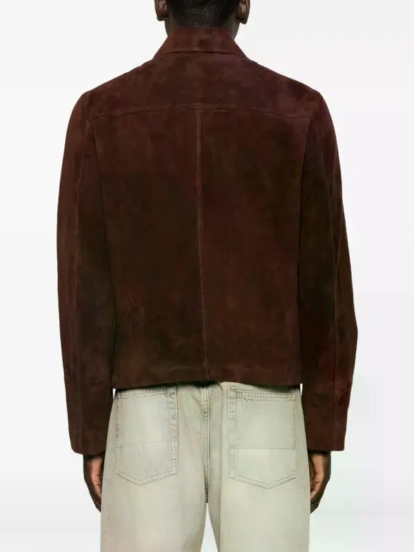 Drole De Monsieur Suede Logo-patch Jacket