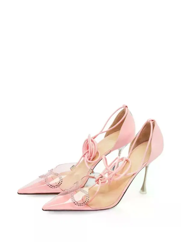 Mach & Mach Crystal Embellished Bow Pumps