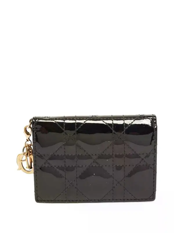 Dior 2018 Lady Cannage Card Case - Black