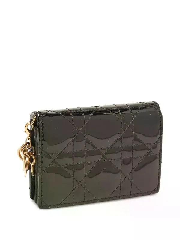 Dior 2018 Lady Cannage Card Case - Black