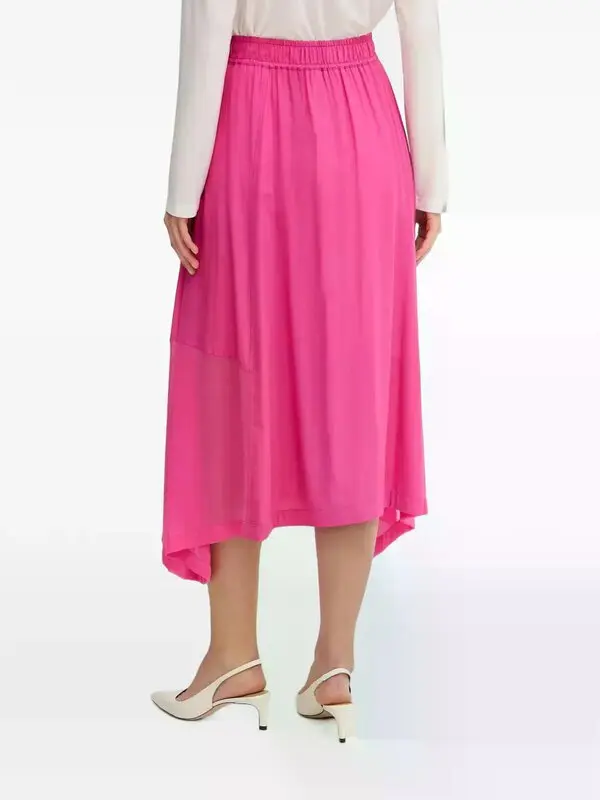 Dkny Asymmetric Elasticated-waist Midi Skirt