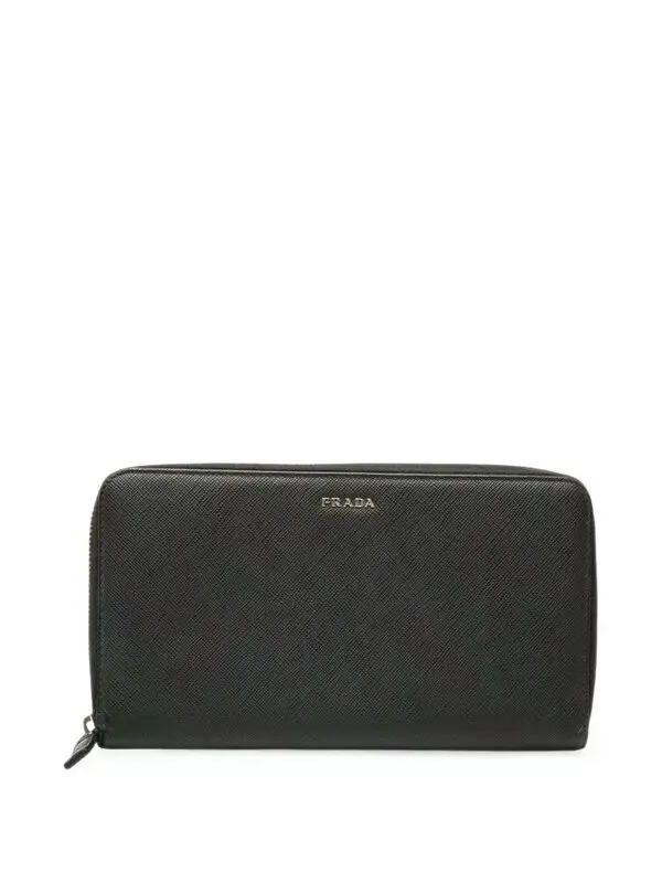 Prada 2010-2026 Saffiano Zip Around Wallet Long Wallets