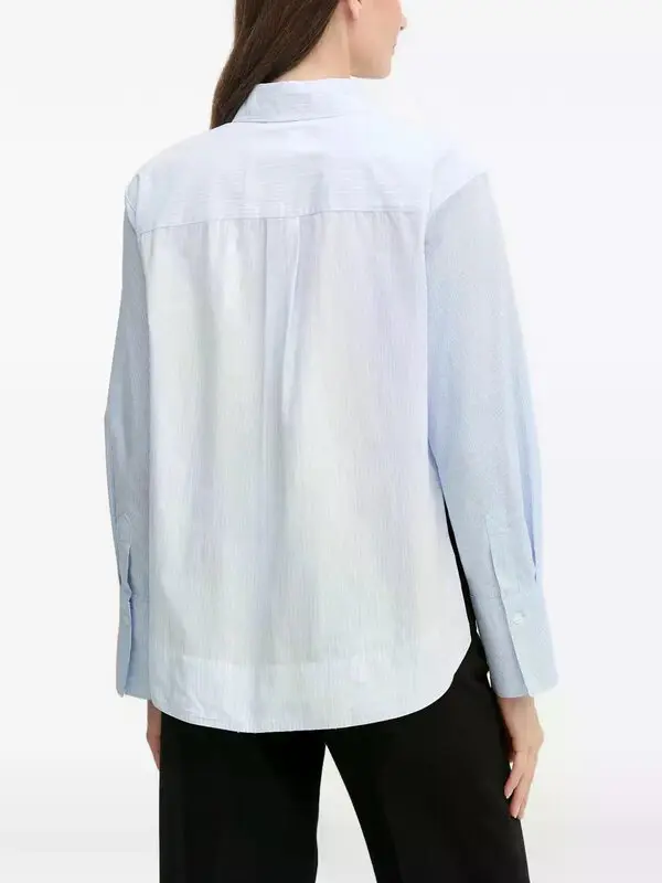 Dkny Striped Cotton Shirt - Blue