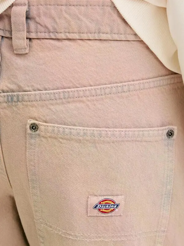 Dickies Wide Leg Jeans With Rose Label Detail