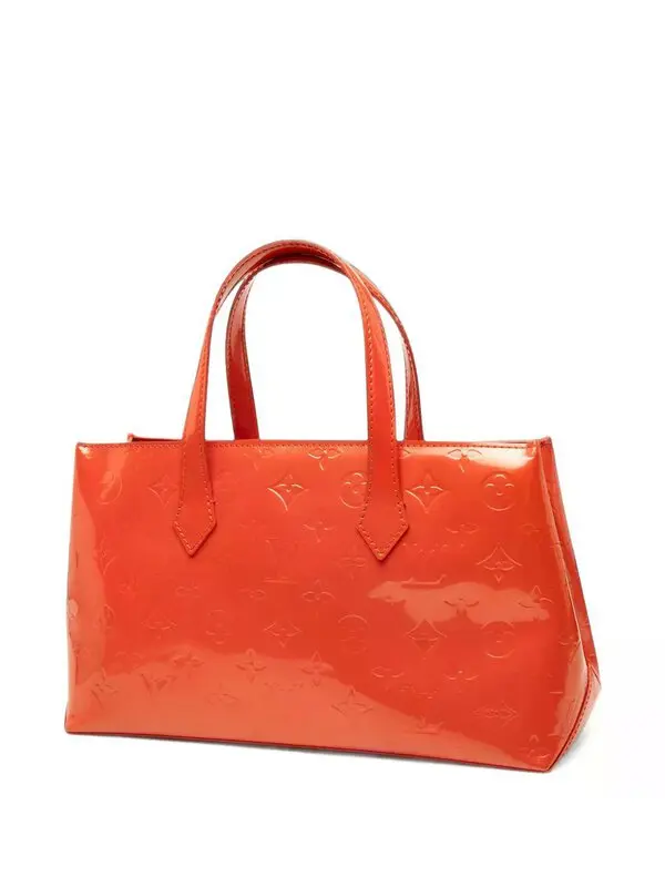LOUIS VUITTON Monogram Vernis Wilshire Pm Handbag - Orange