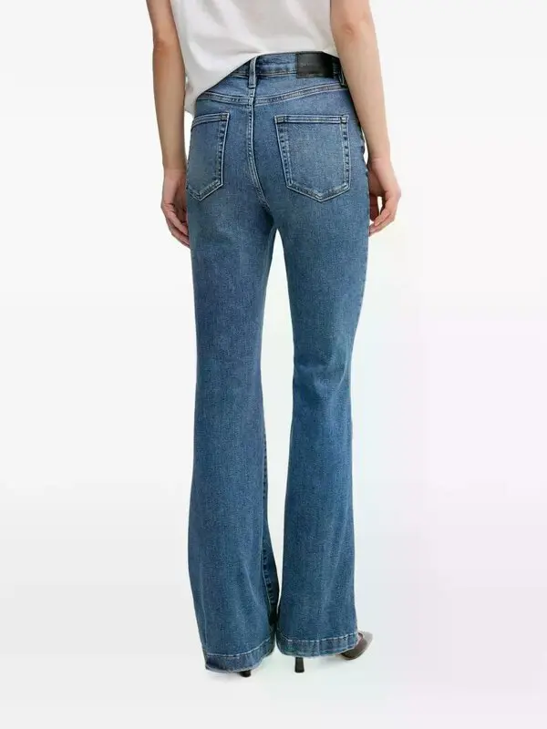 Dkny High-waist Flared Jeans
