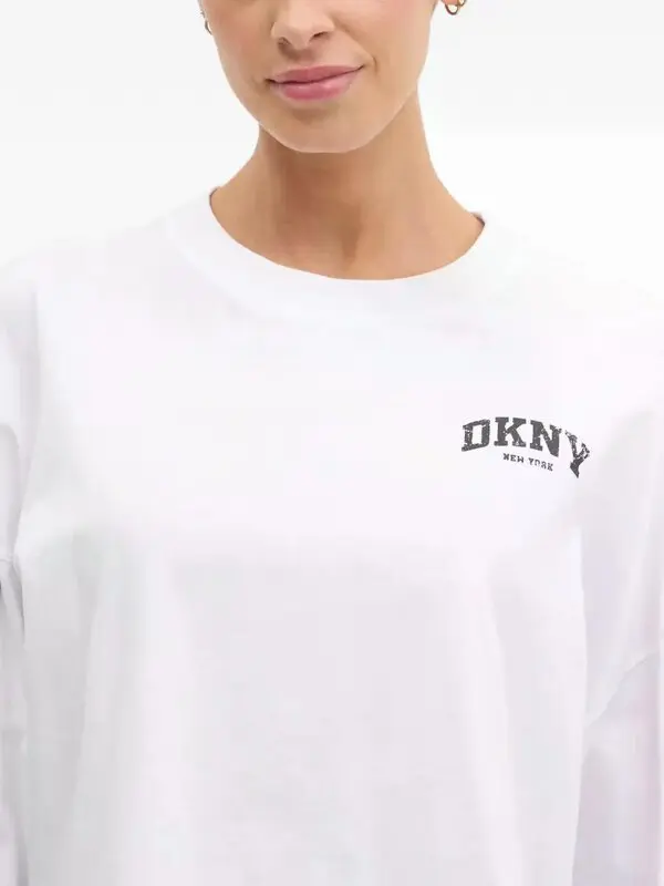 Dkny Stripe-detail Long-sleeve T-shirt