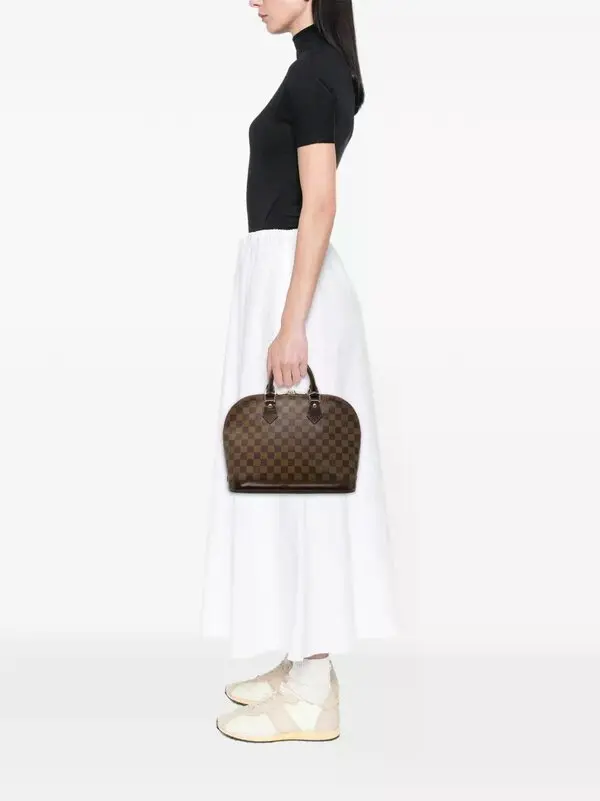 LOUIS VUITTON Damier Ebene Alma Pm Handbag