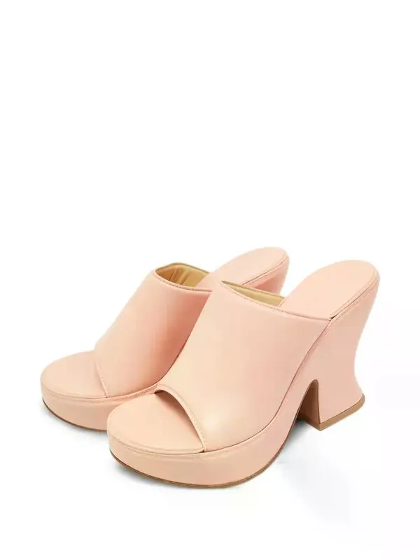 Bottega Veneta Lagoon Bubble Platform Sandals - Pink