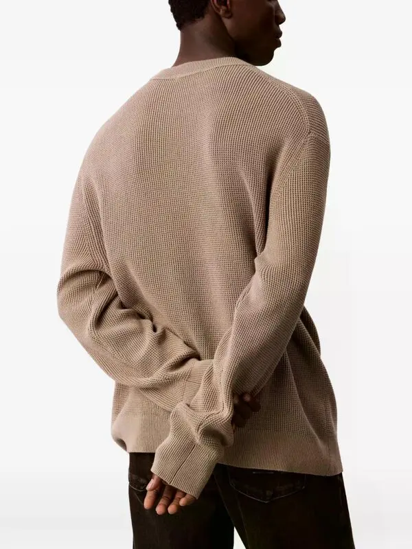Calvin Klein Waffle-knit Logo-patch Sweater