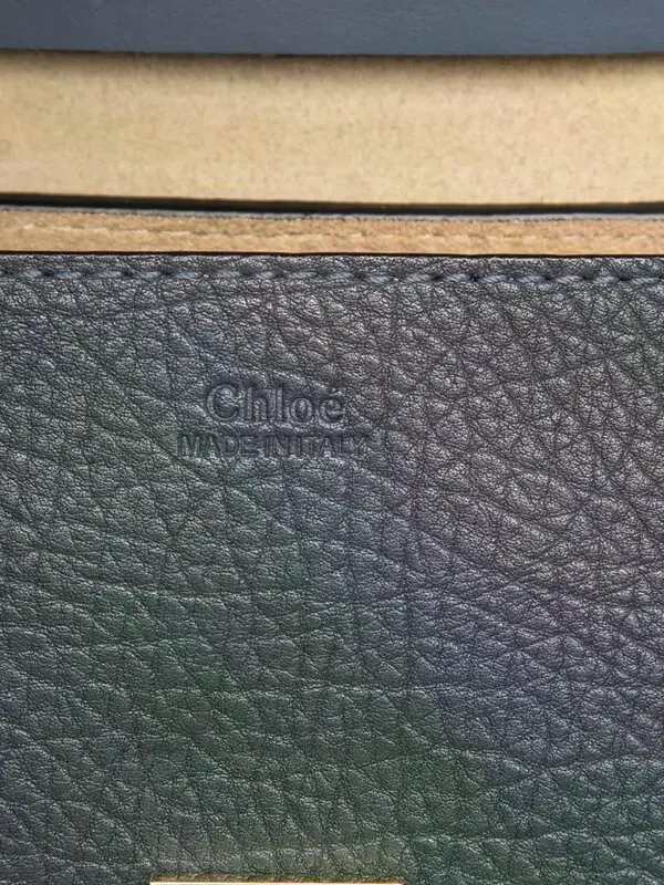 Chloé 2015 Small Bicolor Smooth And Grained Calfskin Drew Crossbody Bag - Blue
