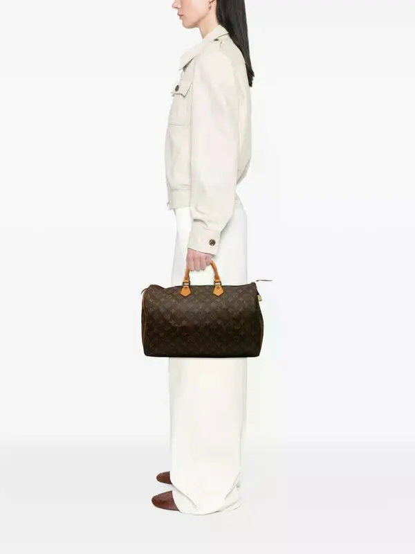 LOUIS VUITTON Monogram Speedy 40 Boston Bag - Brown
