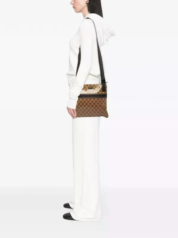 Gucci Monogram Coated Canvas Crossbody Bag