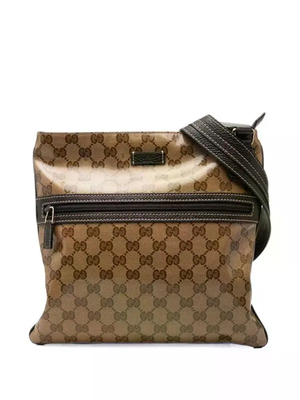 Gucci Monogram Coated Canvas Crossbody Bag