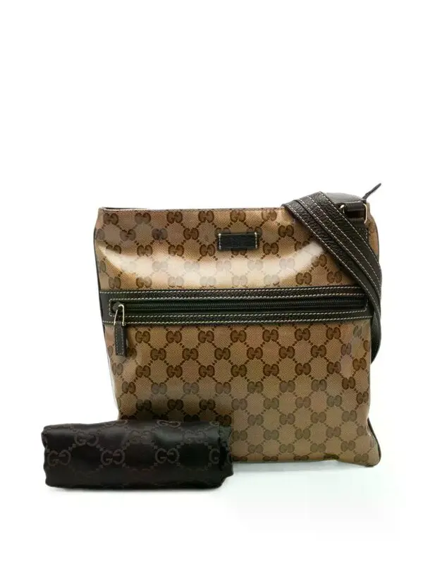 Gucci Monogram Coated Canvas Crossbody Bag
