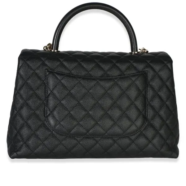 Chanel Quilted Caviar Coco Top Handle Bag