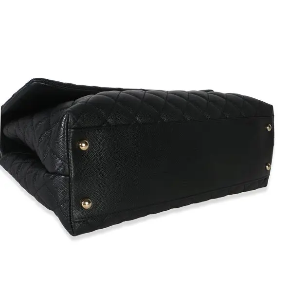 Chanel Quilted Caviar Coco Top Handle Bag