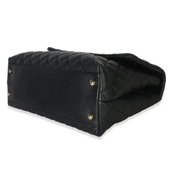 Chanel Quilted Caviar Coco Top Handle Bag