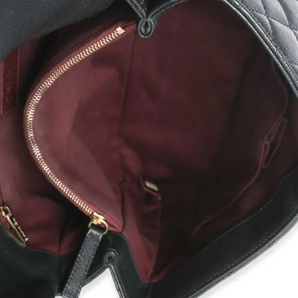 Chanel Quilted Caviar Coco Top Handle Bag