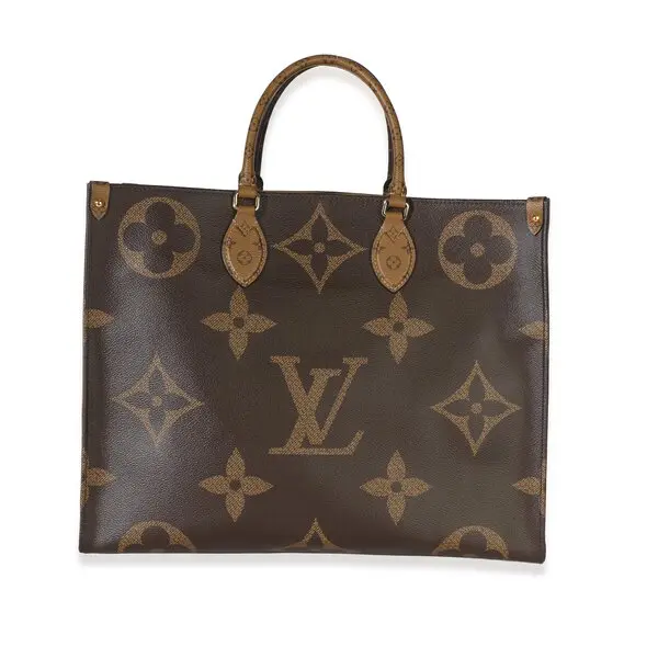 LOUIS VUITTON Monogram Reverse Canvas Onthego Gm - Brown