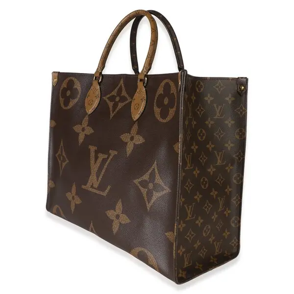 LOUIS VUITTON Monogram Reverse Canvas Onthego Gm Tote - Brown