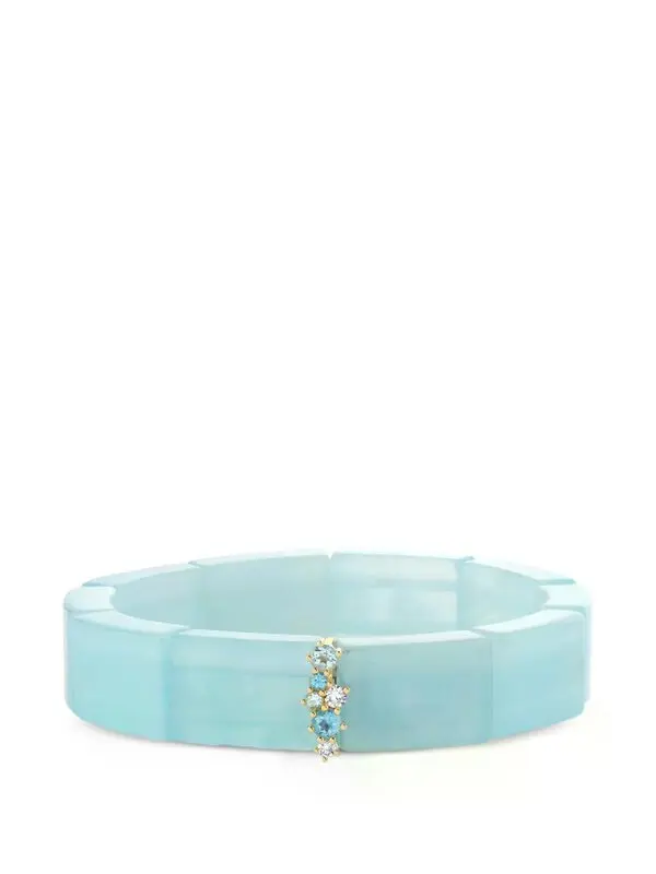 SYDNEY EVAN Aquamarine And Diamond Beaded Bracelet - Blue