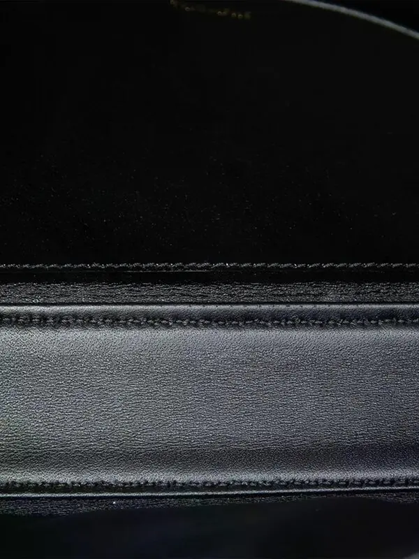 Celine 2022 Shiny Calfskin Triomphe Claude Shoulder Bag