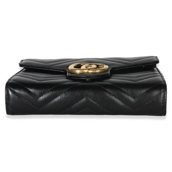 Gucci Matelasse Calfskin Gg Marmont Chain Wallet