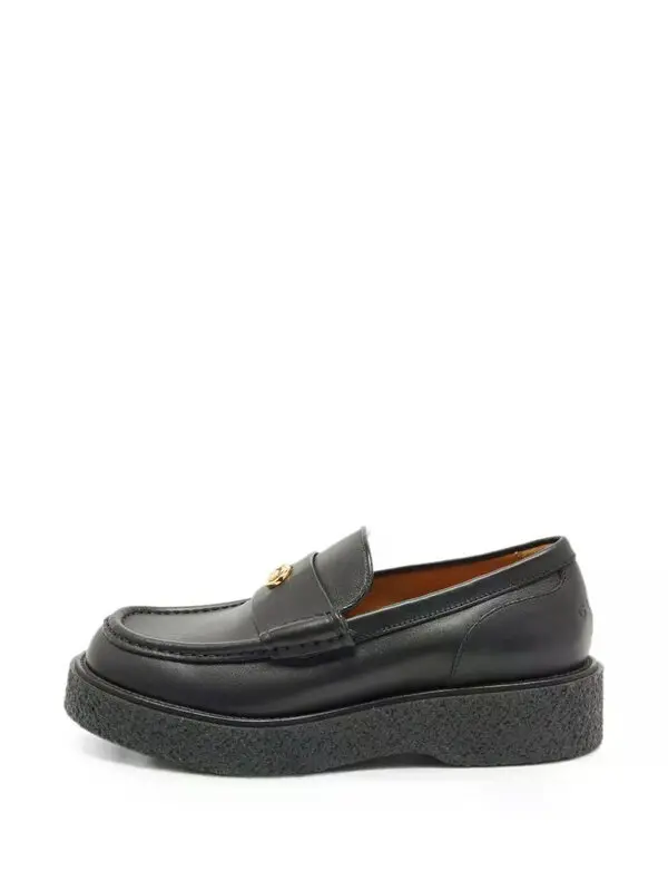 Gucci Leather Interlocking G Platform Loafers