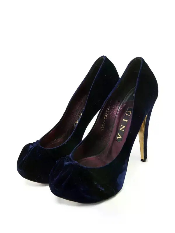 GINA Jenna Platform Stiletto Pumps - Blue