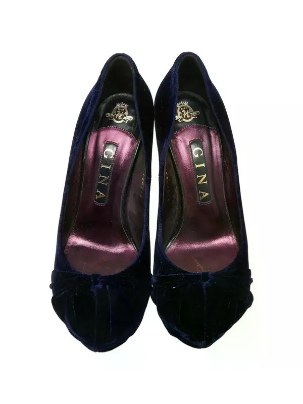 GINA Jenna Platform Stiletto Pumps - Blue
